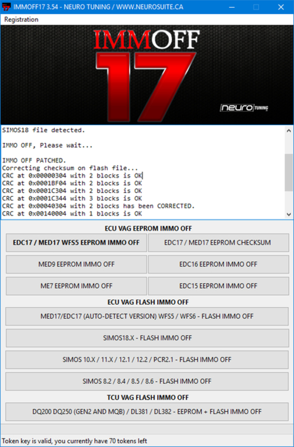 NEUROSUITE - IMMOFF17 - MED17 LAUNCH CONTROL - DTC OFF